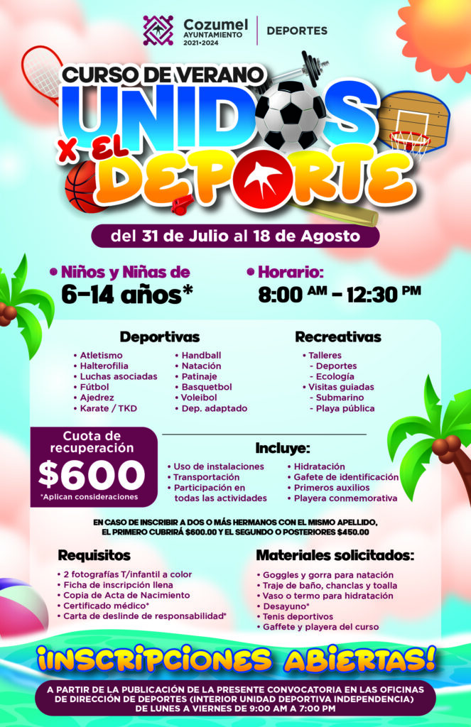 PREPARA LA DIRECCIÓN DE DEPORTES EL CURSO DE VERANO “UNIDOS POR EL ...